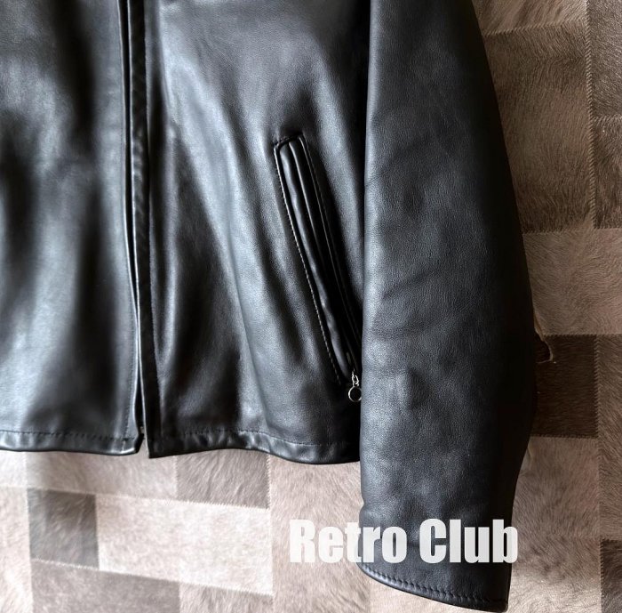 Retro CLUB【一元起標】【二手】美國品牌 Schott 642 美國製 黑色 牛皮革 騎士皮衣外套 K25921 | Yahoo拍賣