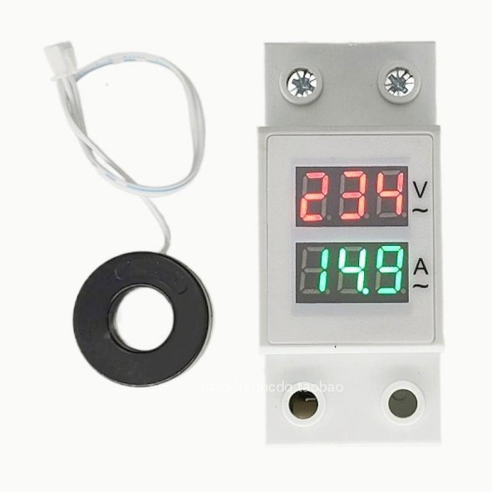 交流電流表電壓表數顯220V380V雙顯組合電流電壓表導軌式單相數字 | Yahoo拍賣