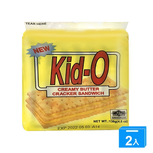 KID-O三明治餅乾-奶油口味17g x8入【兩入組】【愛買】 | 夾心餅/派餅/蛋糕 | Yahoo購物中心