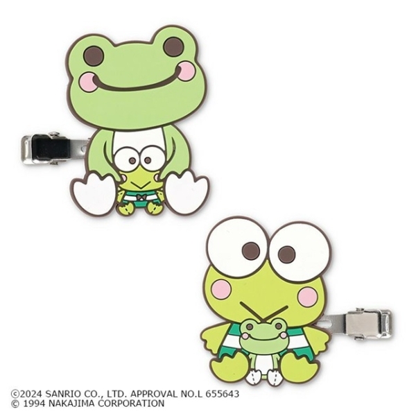 小禮堂 Sanrio 三麗鷗 大眼蛙 x Pickle the frog 泡菜蛙 矽膠造型髮夾2入組 (抱娃娃) | 文創小物 | Yahoo購物中心
