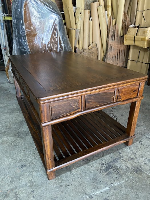 【浪人藝術】~ 雞翅木傢俱 ~四抽 客廳桌 ~ 休閒桌 ~ 泡茶桌 ~145 x 88 x 69 cm | Yahoo拍賣