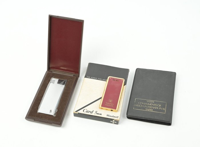 《玖隆蕭松和 挖寶網XU》託拍 早期 Card LIGHTER 5mm Windmill 打火機 / TANITA JAPAN 打火機 2入 ...