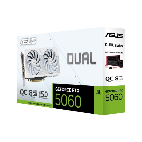 華碩 ASUS Dual GeForce RTX 5060 WHITE 8GB GDDR7 OC 顯示卡(白色)(DUAL-RTX5060 ...