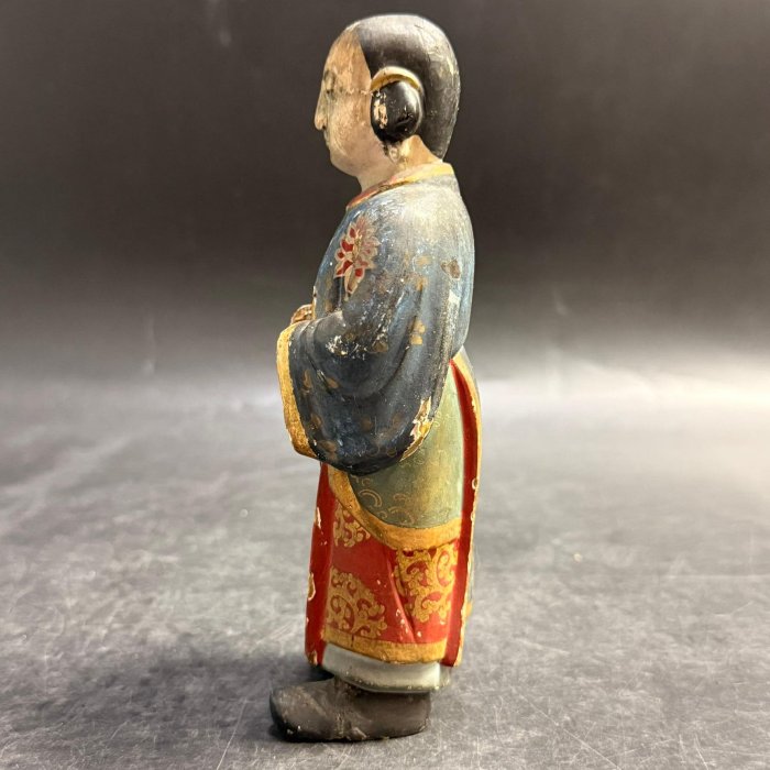 【藏舊尋寶屋】老日本 百年歷史 木雕彩繪 飛鳥時代華服 聖德太子像 木雕擺飾/年代蒐藏※0508501-57N※ | Yahoo拍賣