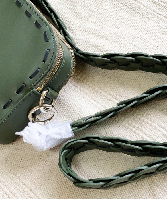 Belle^^ TED BAKER 墨綠色 編織 造型 真皮款 雙拉鍊 相機包 | Yahoo拍賣