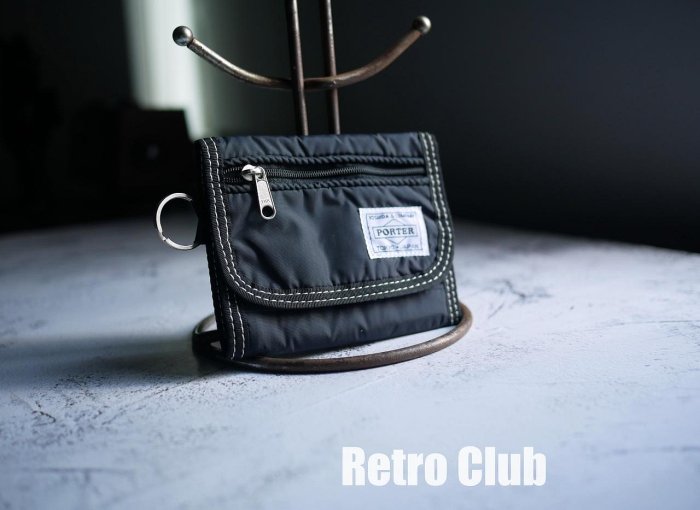 Retro CLUB【一元起標】【全新】日本 吉田包 PORTER REEF WALLET 日本製 黑色 魔鬼氈 三折短夾 W25543 | Yahoo拍賣