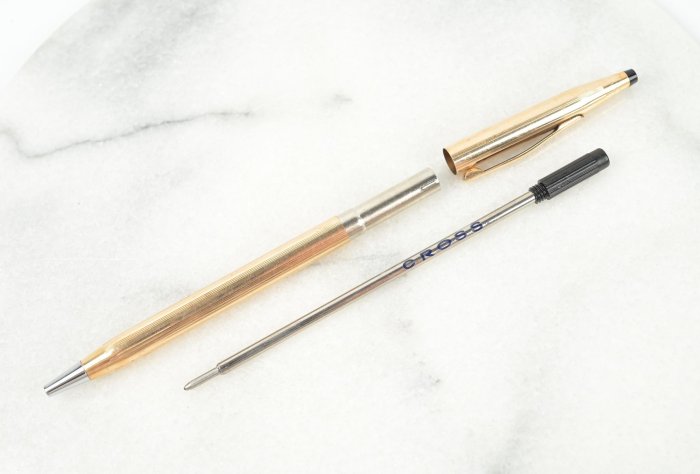 《玖隆蕭松和 挖寶網E》CROSS 高仕 1/20 14KT GOLD FILLED/ROLLED GOLD CAP/BARREL 原子筆 (13474) | Yahoo拍賣