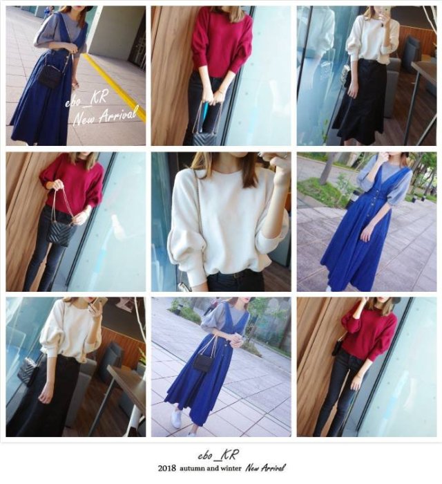 ＊EBO_KR＊韓 【工作室現貨大出清 秋冬區】史上最低優惠$499 超美小澎袖羊絨針織衣 | Yahoo拍賣