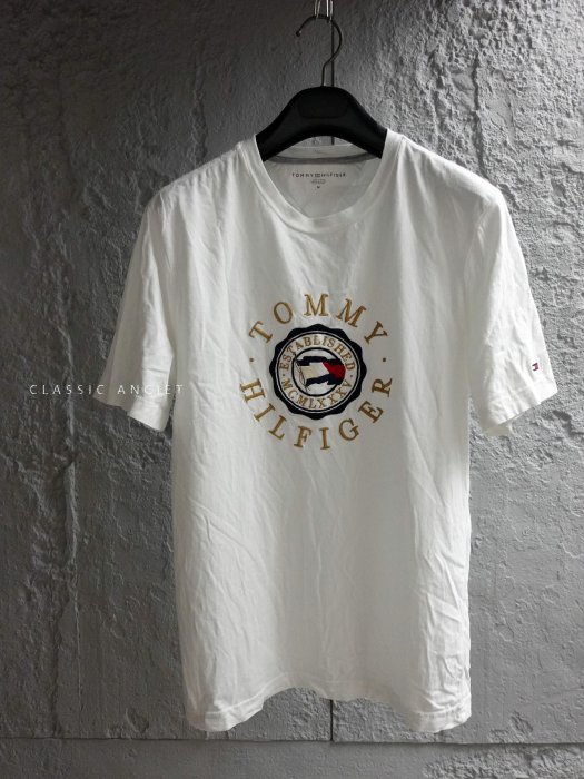 CA 美國品牌 TOMMY HILFIGER 白色 純棉 休閒短t M號 一元起標無底價E418 | Yahoo拍賣