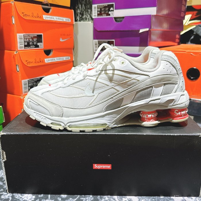 一元起標無底價 市價目前約25000 Nike x Supreme Shox Ride 2 SP White R4 白 彈簧鞋 DN1615 ...