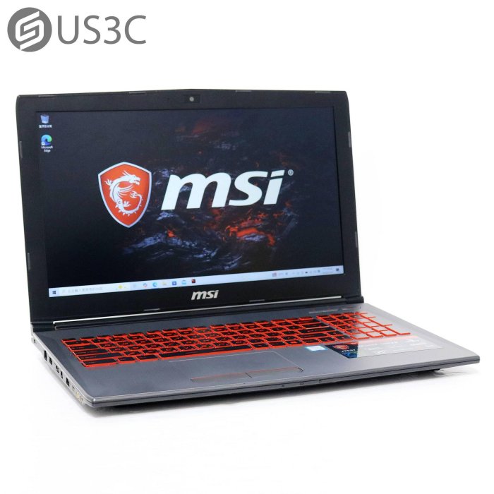 【US3C-青海店】【一元起標】微星 MSI GV62 7RC 15吋 FHD i7-7700HQ 8G 128G SSD+1T HDD ...