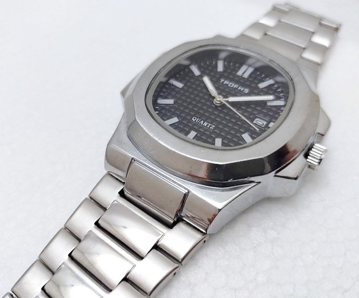 【timekeeper】 全新Nautilus鸚鵡螺風格大錶徑石英錶(日期顯示) | Yahoo拍賣