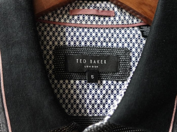 CA 英國品牌 TED BAKER 灰系 長袖polo衫 5號 一元起標無底價L671 | Yahoo拍賣