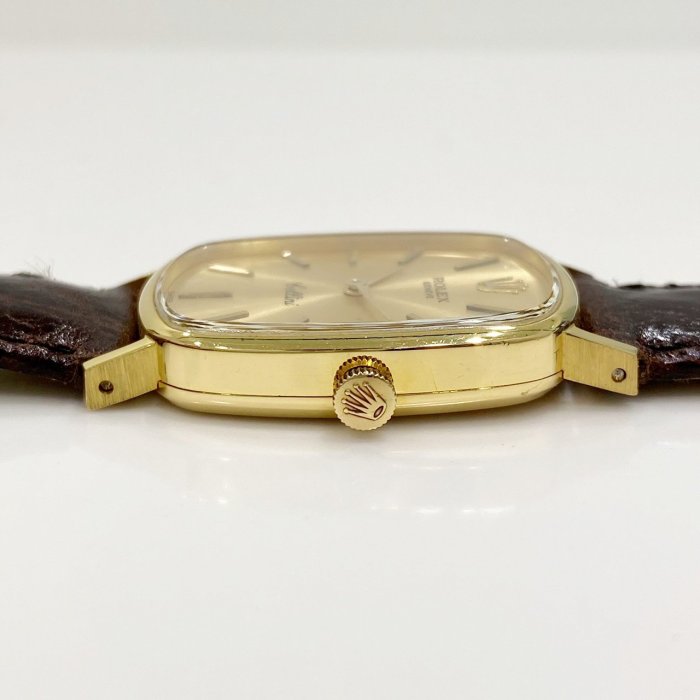 金運名錶當舖 勞力士 ROLEX Cellini 黃k金750 女錶 28*21mm 上鍊 頭5.08 單錶現貨R45 | Yahoo拍賣