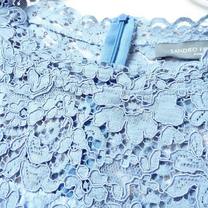 一元起標～當 我 們 在 衣 起C-WIT＊╯全新專櫃sandro ferrone後拉鍊蕾絲優雅款洋裝42號義大利製 | Yahoo拍賣