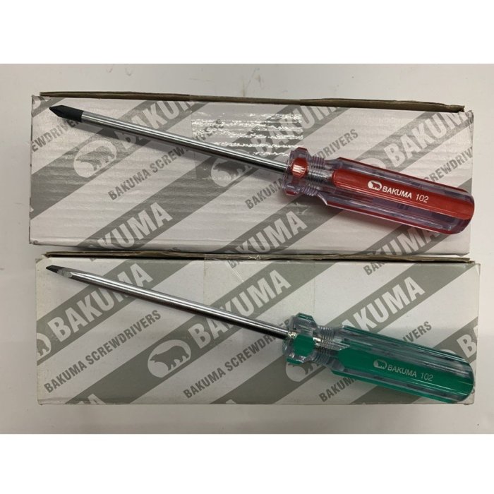 熊牌 BAKUMA 彩條起子 螺絲起子 十字起子 一字起子 101*150mm 台灣製 | Yahoo拍賣