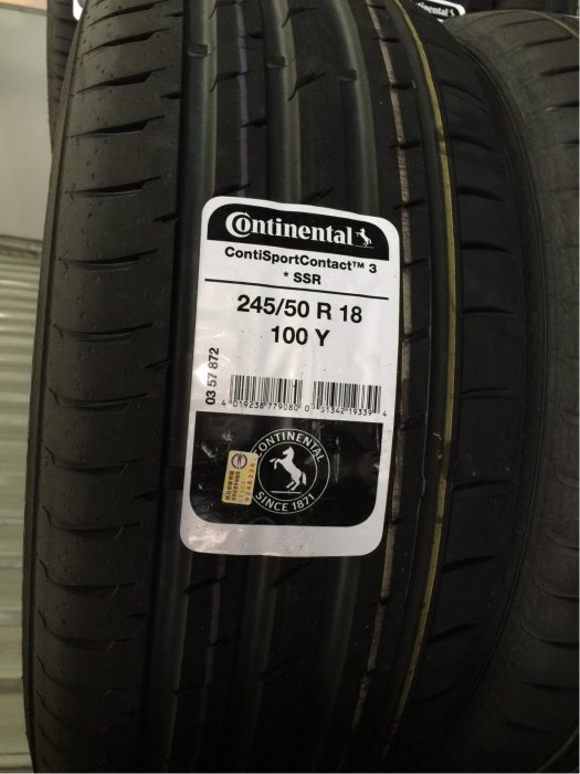 【彰化小佳輪胎】德國馬牌 CSC5 SSR 失壓續跑胎(防爆胎) 245/40-18 歐洲製 #非米其林 2021年 | Yahoo拍賣