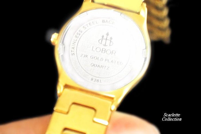 Scarlette【名品館】限量版LOBOR專櫃真品日本限定LOBOR 23K黃金GP日曆鑽石手錶一元起標 4萬多 | Yahoo拍賣