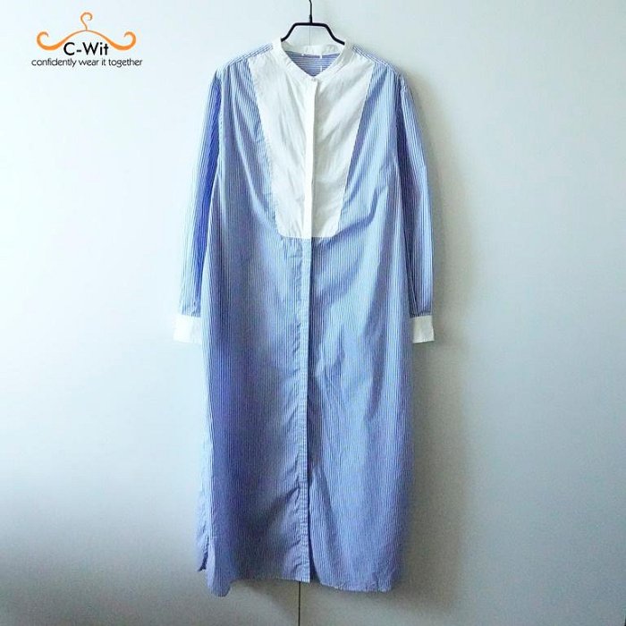 一元起標～當 我 們 在 衣 起C-WIT＊╯全新專櫃KIITO直紋設計造型襯衫洋裝 | Yahoo拍賣