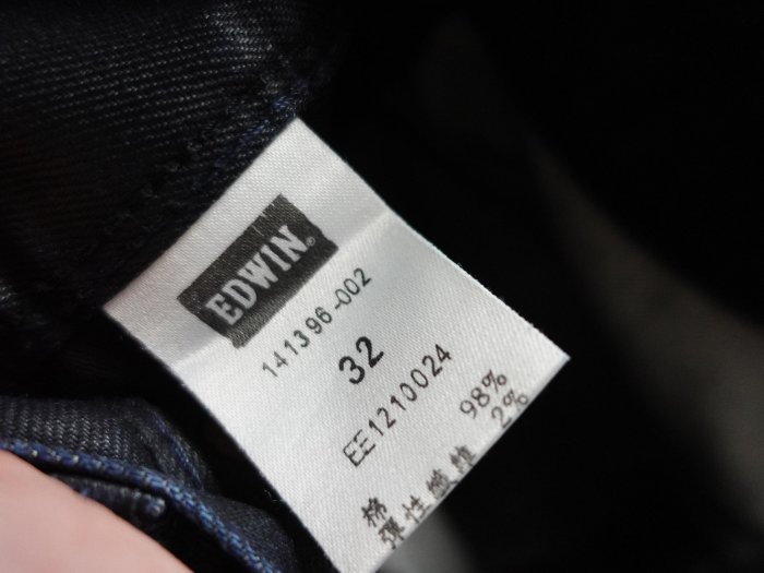 CA 愛德恩 EDWIN 深藍仿舊刷紋 合身版 彈性牛仔褲 32腰 一元起標無底價A737 | Yahoo拍賣