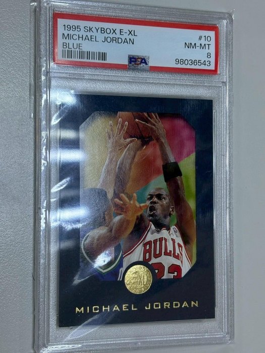 Michael Jordan 1995 Skybox E-XL Blue 藍框平行卡 PSA8 | Yahoo拍賣