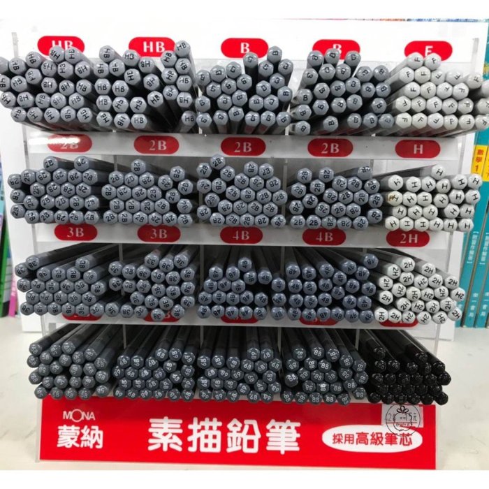 ⓇⒷ蒙納-素描鉛筆-B.2B.3B.4B.5B.6B.8B.EB.HB.F.H.2H-採用高級筆芯MONA | Yahoo拍賣