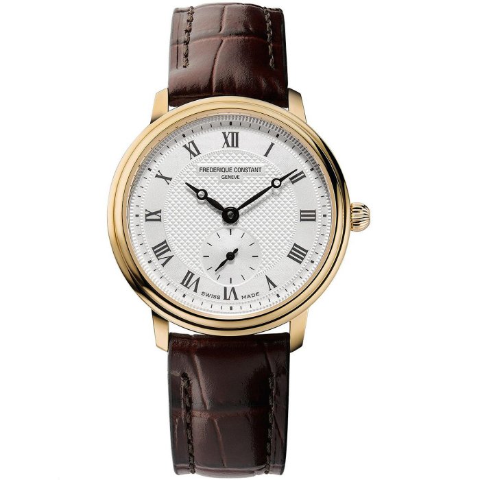 FREDERIQUE CONSTANT FC-235M1S5 康士登 超薄小秒針 29mm 藍寶石鏡面 咖啡色小牛皮錶帶 女錶 | Yahoo拍賣