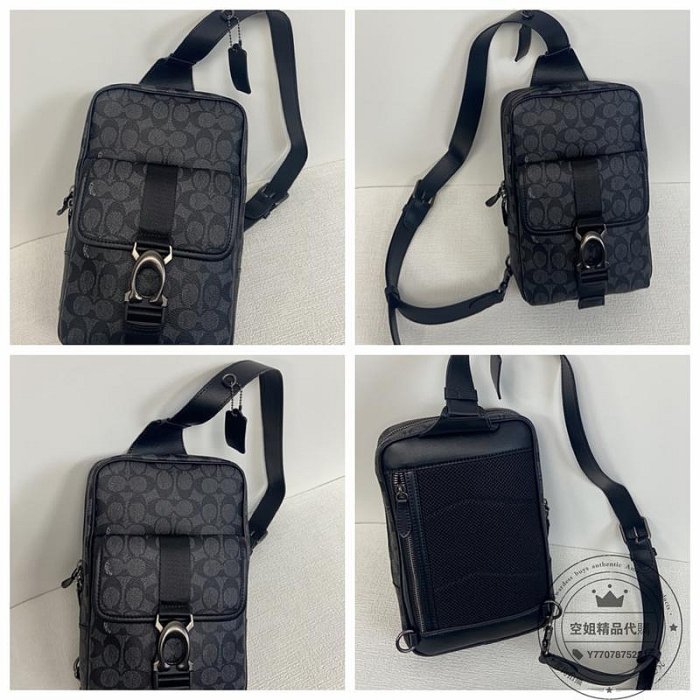 空姐精品代購 限時免運 COACH CM378 CM380 蔻馳熱賣新款 經典標誌BECK 商務休閒胸包 機車包 男生胸包 肩背包 單肩後背包 ...