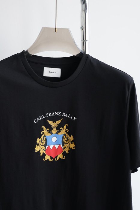 25mart【一元起標】瑞士 男 印花 絲光純棉 寬鬆版 圓領 短袖 T恤 黑色 M | Yahoo拍賣