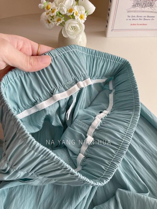 bibi 正韓 抽褶垂感寬管長褲【 DD299 】 | Yahoo拍賣