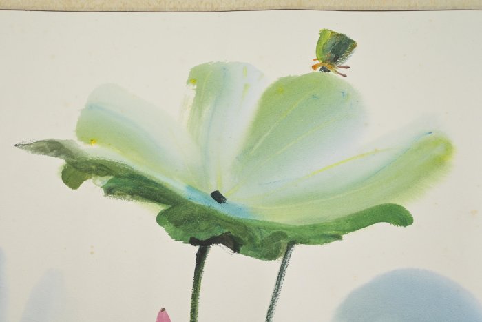 《玖隆蕭松和 挖寶網XK》託拍 彩墨荷花 水墨畫 有簽款(02146X) | Yahoo拍賣