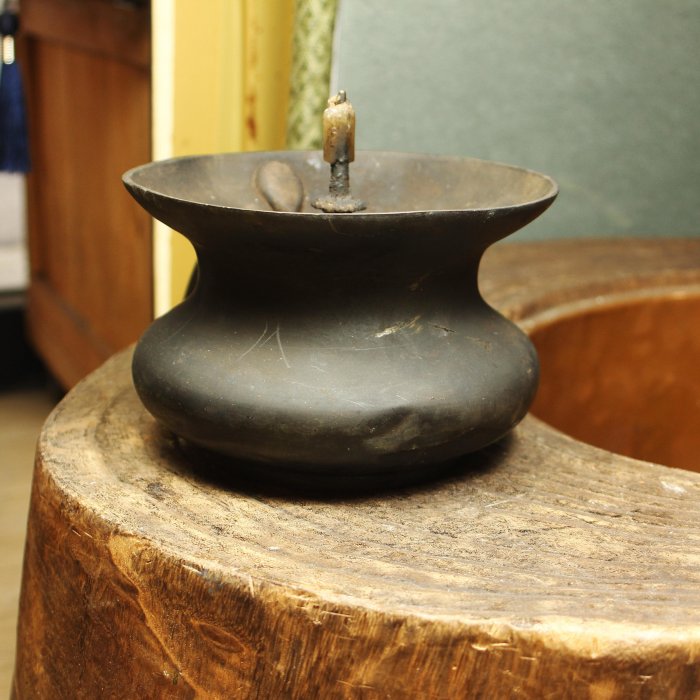 【桑園の】日本 老件 鑄銅 800g 老油燈 手持式 燭台 有把 京竹原 銘 (委託品) Q 11003 A12 | Yahoo拍賣