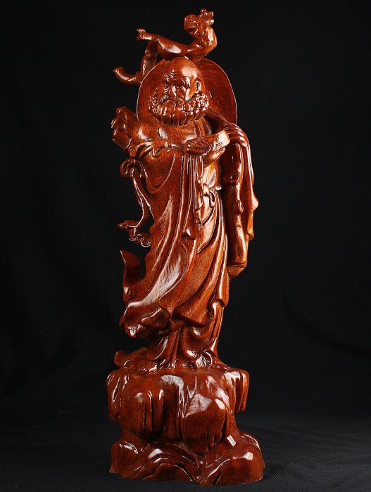 【桑園の】高檔木料 托缽 菩提達摩 47cm 花梨木 實木雕 佛像 D 5003 | Yahoo拍賣