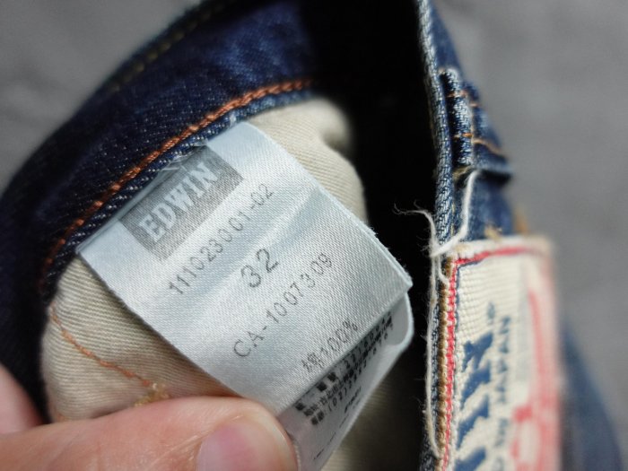 CA 愛德恩 EDWIN 藍系仿舊刷紋 直筒 牛仔褲 32腰 一元起標無底價E131 | Yahoo拍賣
