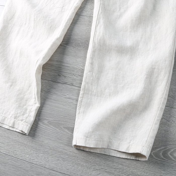 日單復古簡約亞麻舒適透氣休閒褲九分褲(3色)~預購/現貨☆MR.STORE.D☆ | Yahoo拍賣