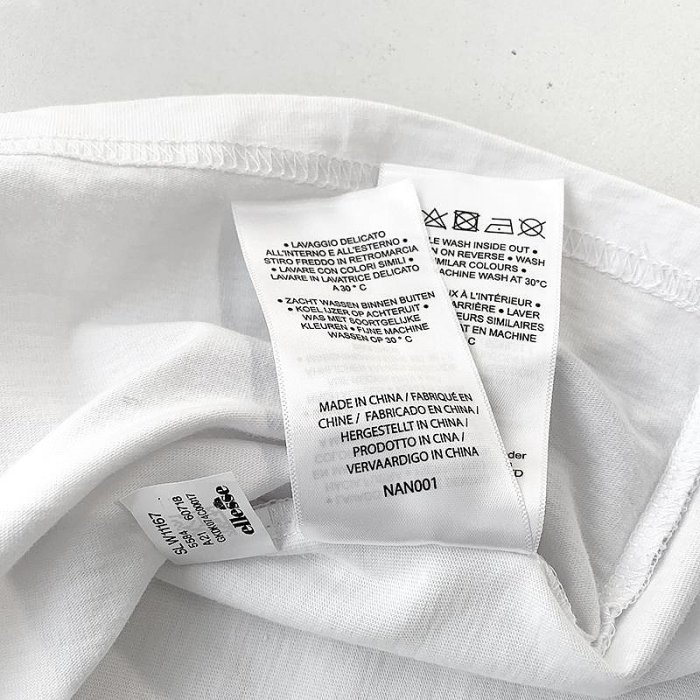 25mart【一元起標】義大利 男 貝殼標印花 修身 圓領 短袖 T恤 白色 2XL | Yahoo拍賣