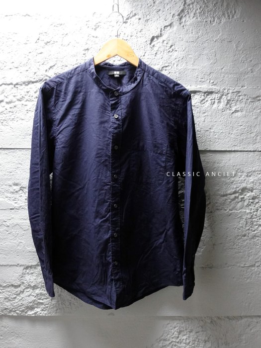 CA 日本品牌 UNIQLO 深藍 純棉 長袖襯衫 L號 一元起標無底價D47 | Yahoo拍賣