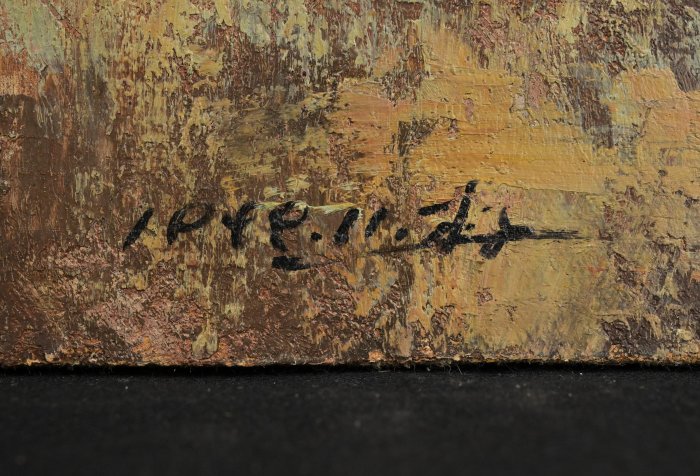 《玖隆蕭松和 挖寶網L》油畫框 風過秋原 秋野小徑 鄉間景色 風景油畫 有款 藝術擺件 (10198) | Yahoo拍賣