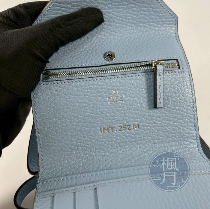 【一元起標 07/02】 GUCCI 701073 藍 GG信封小包 | Yahoo拍賣