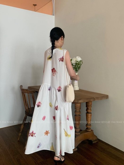 【莉莎小屋】正韓 Korea 春夏新品代購 花朵拼接背心洋裝👚👖 OP0705 | Yahoo拍賣