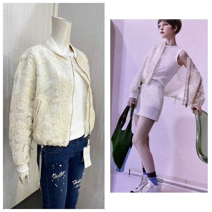 ㄚ文的店 C 4160666【2024春夏 設計師 Xiong Mei 】 蕾絲網紗外套 現貨9.11 | Yahoo拍賣