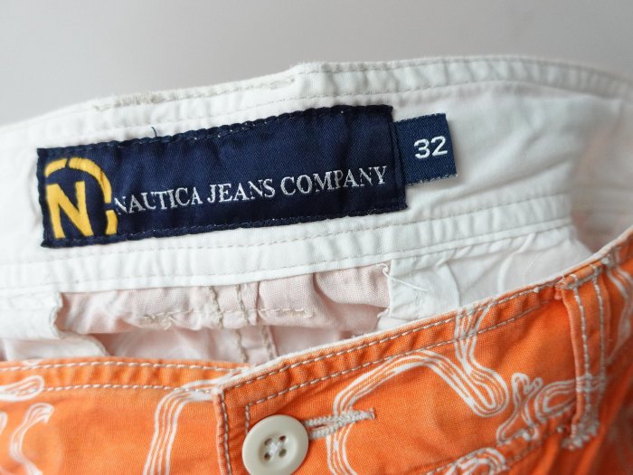 CA 美國休閒品牌 NAUTICA 橘色花紋 休閒短褲 32腰 一元起標無底價C739 | Yahoo拍賣