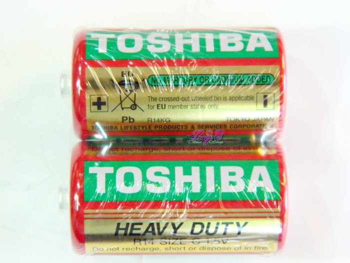 TOSHIBA 東芝環保電池 R14 SIZE C 1.5V 2號 二號電池 兩顆裝 | Yahoo拍賣