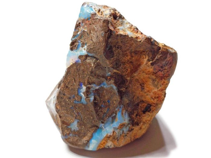 ***原礦屋*** 頂級歐泊(Opal)！絕美封礦珍藏！A級澳洲珍稀礫背蛋白石原礦148.19g (帶沉積母岩)！ | Yahoo拍賣