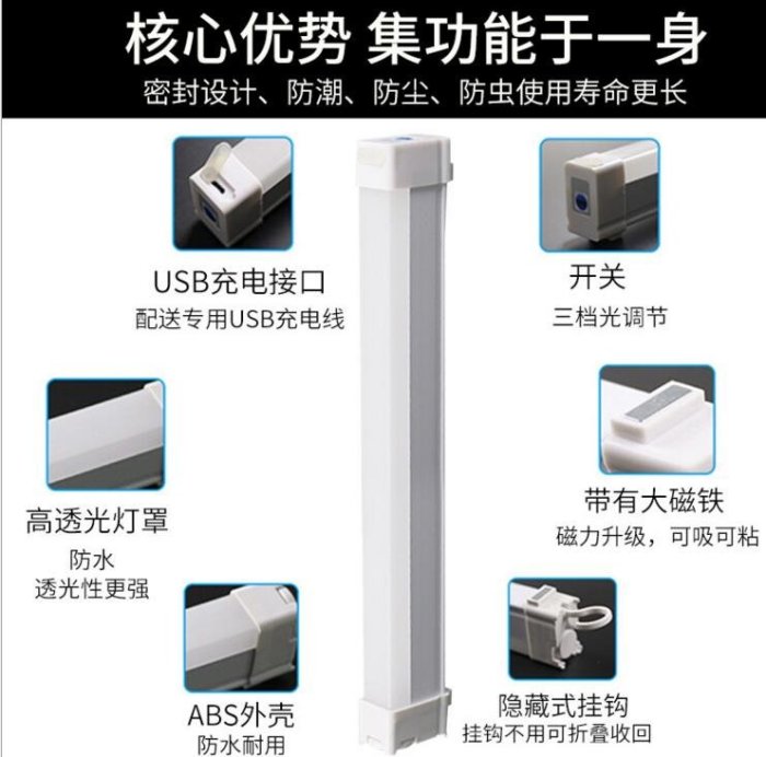 LED充電應急燈管 夜市擺地攤燈 90瓦緊急照明燈 燈管 戶外便攜野營燈 家用停電應急照明燈 夜釣擺攤露營應急18601 | Yahoo拍賣