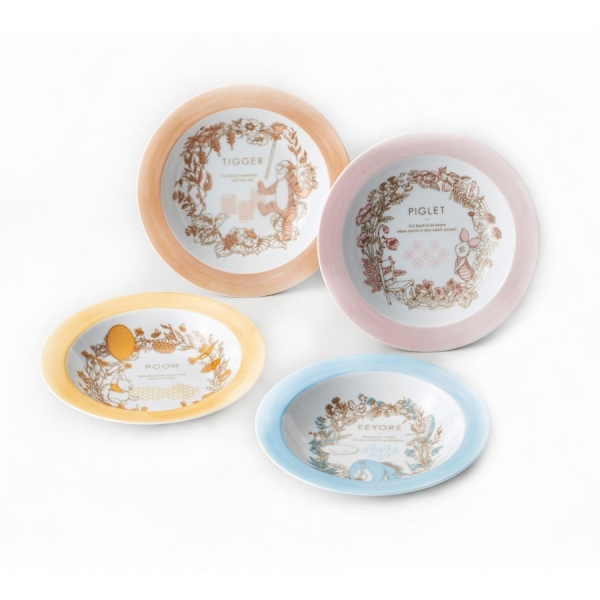 asdfkitty*日本製-迪士尼小熊維尼4入陶瓷盤組-深盤/湯盤/沙拉盤 | 餐盤 | Yahoo購物中心