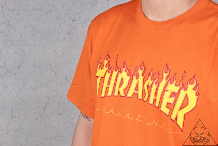 【HYDRA】18FW Thrasher Flame T-Shirt 火焰 字體 橘 黃 紫 短T【TS43】 | Yahoo拍賣