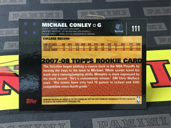 Mike Conley Rookie 2007-08 Topps Chrome 新人卡 | Yahoo拍賣