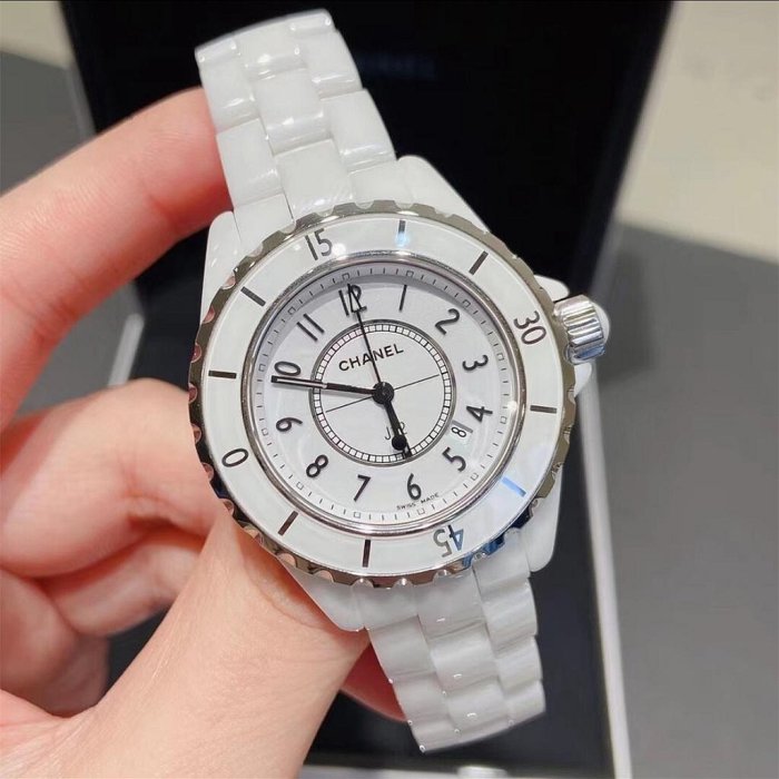 『甜甜二手』CHANEL 香奈兒 J12 系列 白陶瓷 腕錶/石英錶 女士/手錶 33mm | Yahoo拍賣