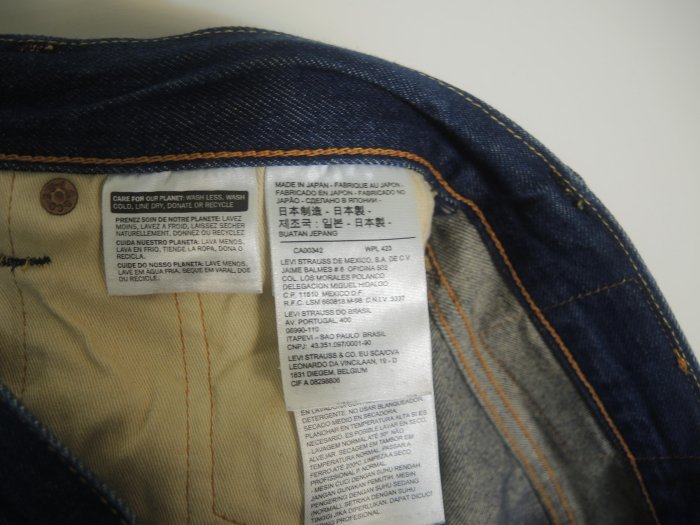 Furugi Shop 美國百年老牌 Levis 經典501 CT 藍色 復古重刷水洗 破壞 丹寧牛仔褲 余文樂代言 日本製 一元起標 1G661 | Yahoo拍賣